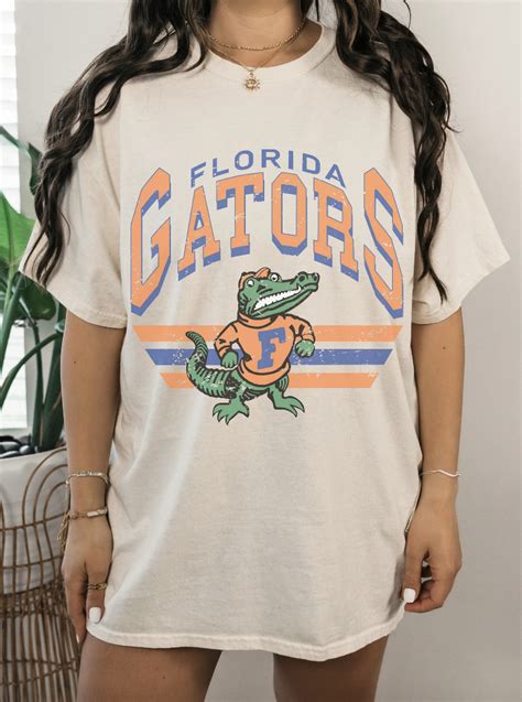 Retro Uf Shirt In Tan Uf Game Day University Of Florida Uf Etsy