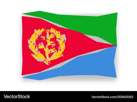 Papercut Flag Of Eritrea Royalty Free Vector Image