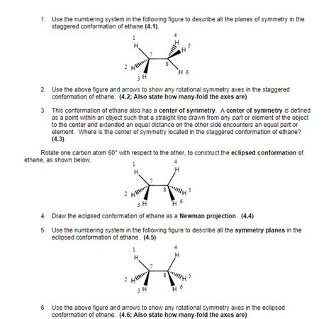 Solved 4 The Conformations Of Ethane Optional Procedure