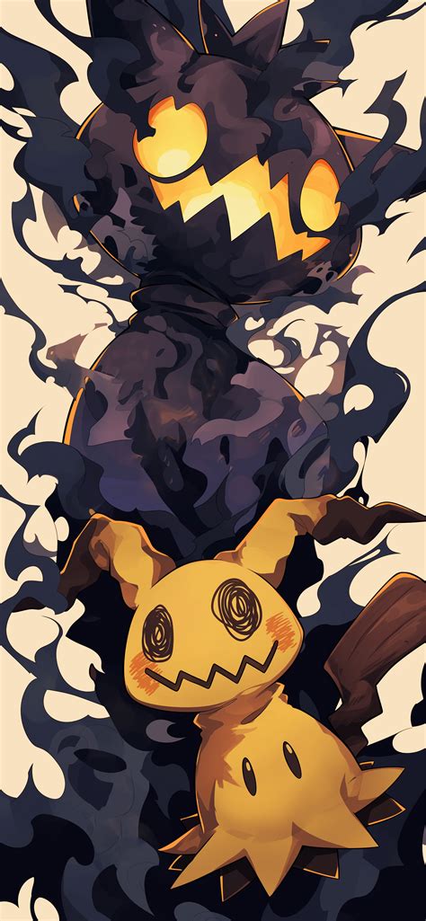 Gloomy Mimikyu And Banette Pokemon Dark Wallpapers Iphone