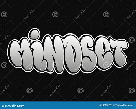 Mindset Single Word Letters Graffiti Style Vector Hand Drawn Logo