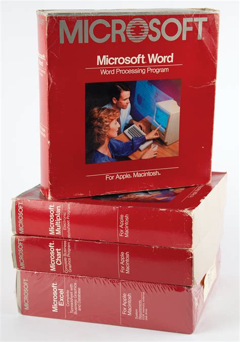 Apple Macintosh Microsoft Software Suite With Word Excel Chart And