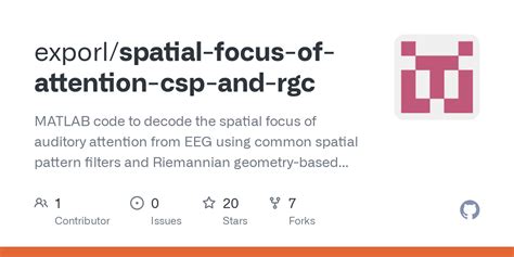 Github Exporlspatial Focus Of Attention Csp And Rgc Matlab Code To