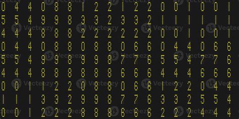 Yellow Abstract Display Digit Pattern Electronic Numbers Background Cyberspace Texture