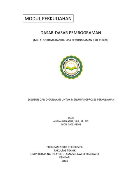 modul ajar algoritma dan bahasa pemrograman pdf