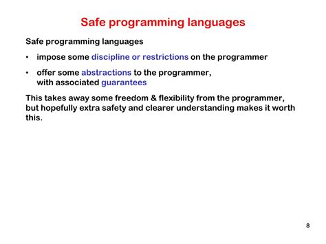 Ppt Enhancing Software Security Through Safe Programming Languages Powerpoint Presentation