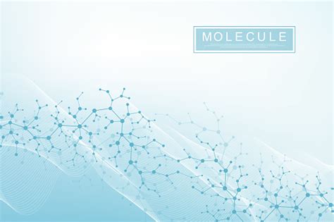 의학 과학 기술 화학에 대한 과학 분자 배경 Dna 분자와 과학 템플릿 벽지 또는 배너 동적 웨이브 흐름 분자 벡터 그림 Dna에 대한 스톡 벡터 아트 및 기타 이미지