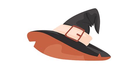 마녀가 보통 머리에 쓰는 길고 뾰족한 모자 야구 모자를 닮은 할로윈 모자 만화 스타일 벡터 일러스트레이션 10월에 대한 스톡 벡터 아트 및 기타 이미지 Istock