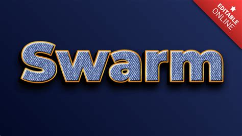 Swarm Jean Texture Text Effect Generator