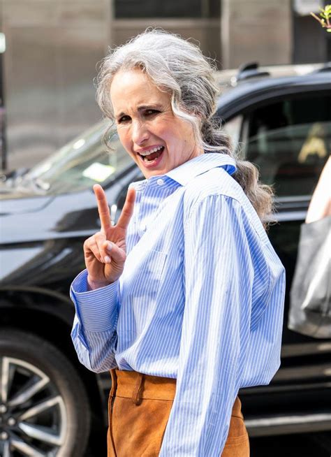 Andie Macdowell Ditches Her Signature Voluminous Curls For A Casual New