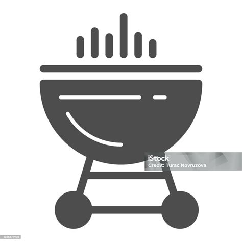 바베큐 그릴 솔리드 아이콘 여름 개념 흰색 배경에 바베큐 기호 모바일 개념 및 웹 디자인에 대한 글리프 스타일의 그릴 아이콘 벡터 그래픽 벡터에 대한 스톡 벡터 아트 및