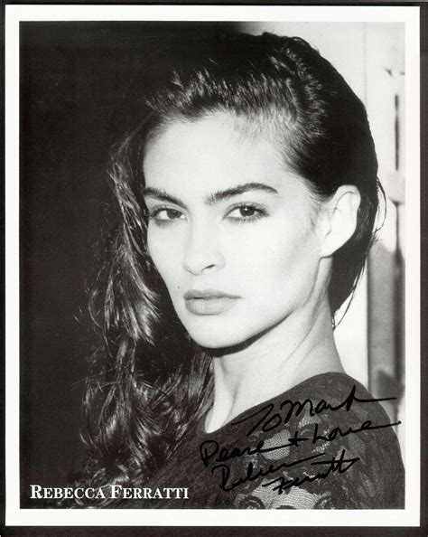 Playboy Playmate Rebecca Ferratti Hand Signed Bandw 8x10 Print Wpromo