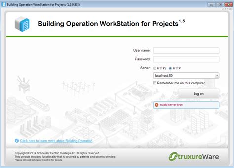 Error Invalid Server Type When Attempting To Log Into The Project