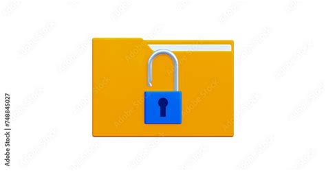 3d Animation Opening Closed Documents And Folders Protection Of