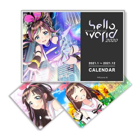 Kizuna Ai 2nd Live 2021 Desktop Calendar Hello World 2020 Ver Kyou