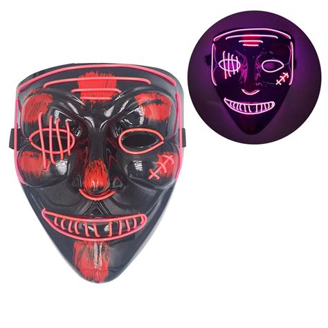 Buy Scary Led Halloween Mask Light Up Mask Cosplay Led Rave Face Mask