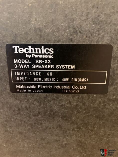 Technics SB X Linear Phase Speakers Photo UK Audio Mart