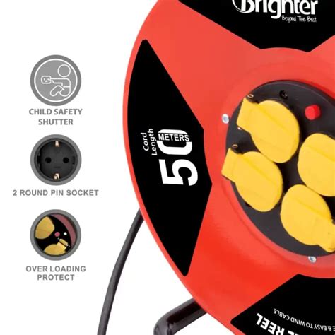 Cable Reel 25m 2rp Eu Socket Extensions Maat Electricals