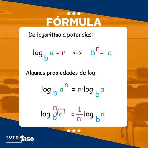 Tutor 850 Fórmulas De Logaritmos Y 2 Ejercicios Del Facebook