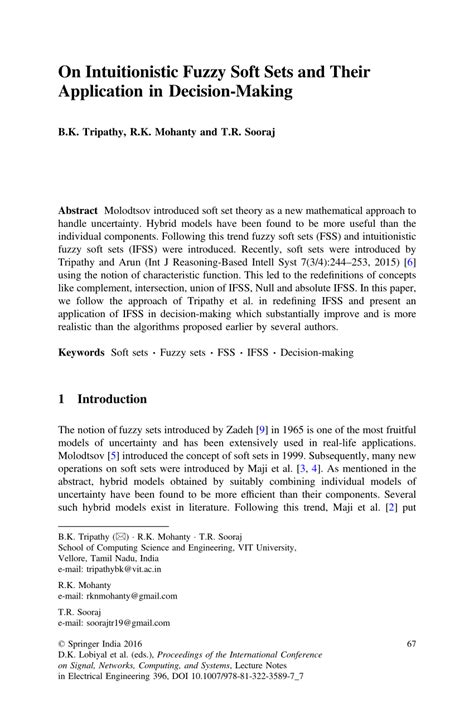 pdf on intuitionistic fuzzy soft sets and their application in
