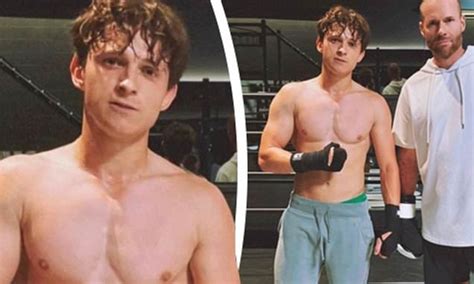Tom Holland Shows Off His Impressive Physique In A Shirtless Workout Photo With Buddy Oliver
