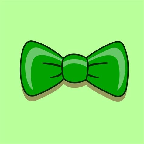 A Clipart Image Of A Green Bow Tie On A Light Green Background 5850085