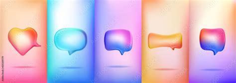 vector illustration 3d minimalist banner set quote blank template