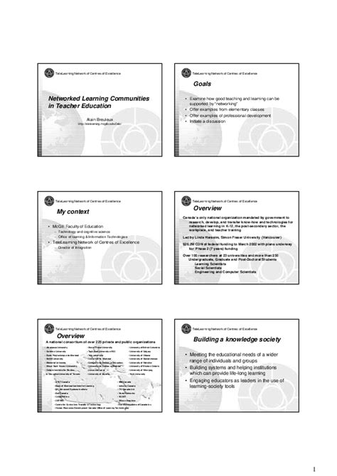pdf networked learning communities in teacher education
