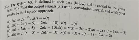 solved 8 25 ﻿the system h t ﻿is defined in each case