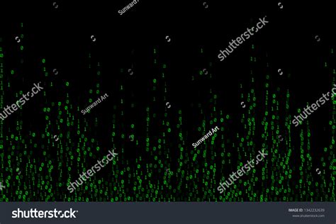 Vector Streaming Binary Code Background Big Vector De Stock Libre De