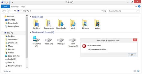 How To Fix Drive Is Not Accessible The Parameter Is Incorrect Error