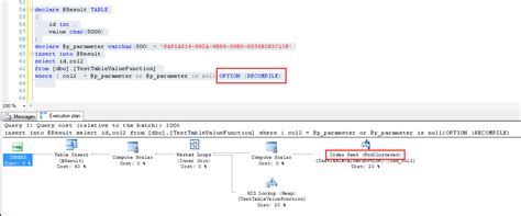 关于t Sql重编译那点事，内联函数和表值函数在编译生成执行计划的区别sqlserver内联函数 Csdn博客