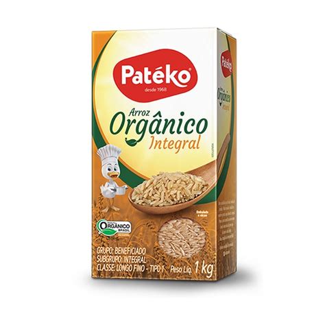 Arroz Integral Orgânico Tipo 1 Pateko 1kg Supermercados Pinheirão