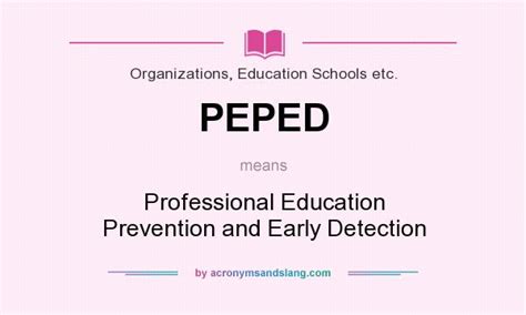 What Does Peped Mean Definition Of Peped Peped Stands For Professional Education Prevention
