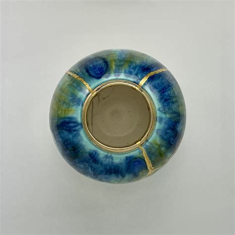 Kintsugi Sea Globe Earthenware — Blackbird Ceramics