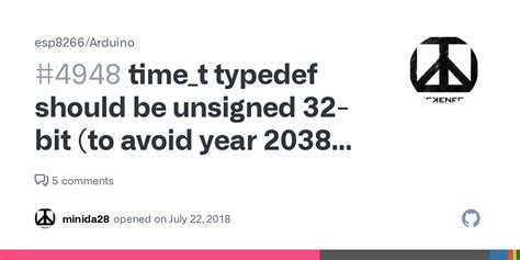 Timet Typedef Should Be Unsigned 32 Bit To Avoid Year 2038 Problem