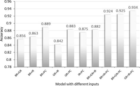 performance of classification using different inputs download