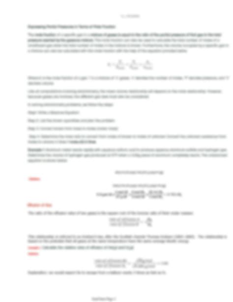 Solution Daltons Law Of Partial Pressure And Effusion Of Gas Studypool