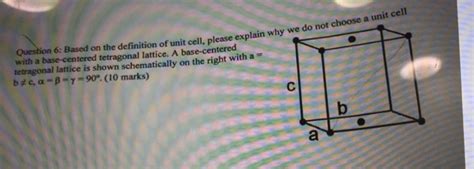Solved Based On The Definition Of Unit Cell Please Explain Chegg Com