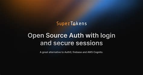 Supertokens Open Source User Authentication