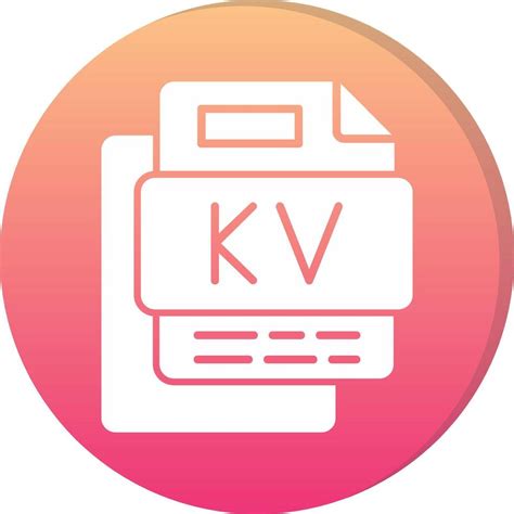 Kv File Circle Icon 47348581 Vector Art At Vecteezy