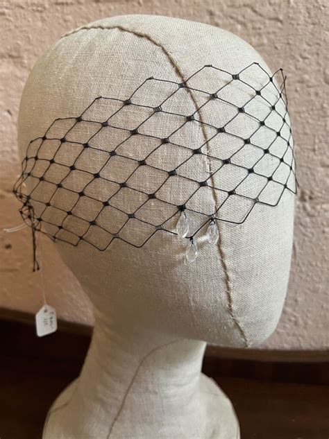 Kalico Delafay Veil Mask With Jet Or Clear Crystal Tear Drops Any