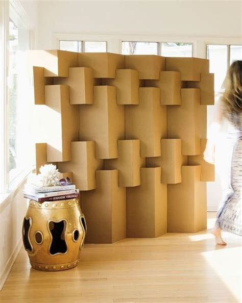 Simple Beauty Of Diy Cardboard Decorative Screens And Room Dividers
