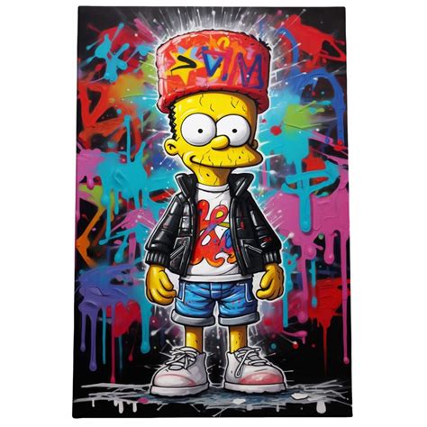 Obraz 120x80 Motywacyjny Pop Art Bart Simpson Simpsonowie Graffiti