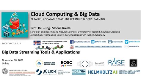 2021 Cloud Computing And Big Data Short Lecture 15 Big Data Streaming Tools And Applications 💻