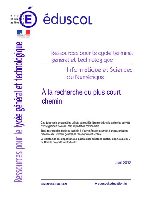 PDF Télécharger algorithme plus court chemin python Gratuit PDF PDFprof com