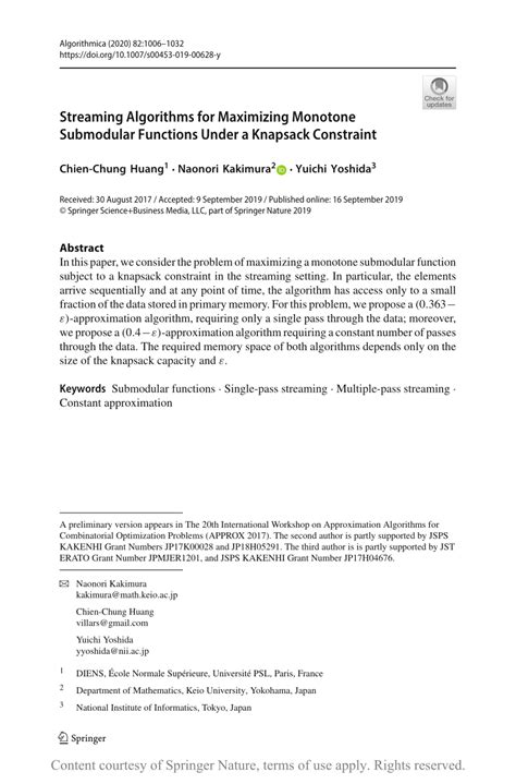 Streaming Algorithms For Maximizing Monotone Submodular Functions Under