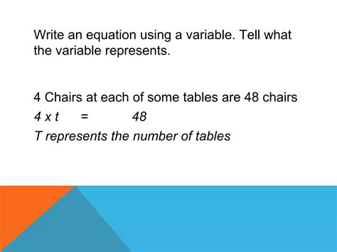 equations expressions variables ppt physics science