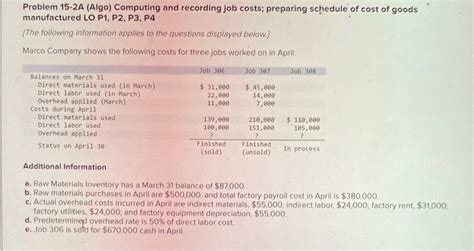 Solved Problem 15 2a Algo Computing And Recording Job