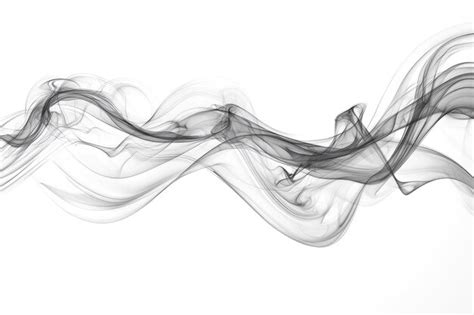 Abstract Grayscale Image Of Flowing Translucent Lines Premium Ai